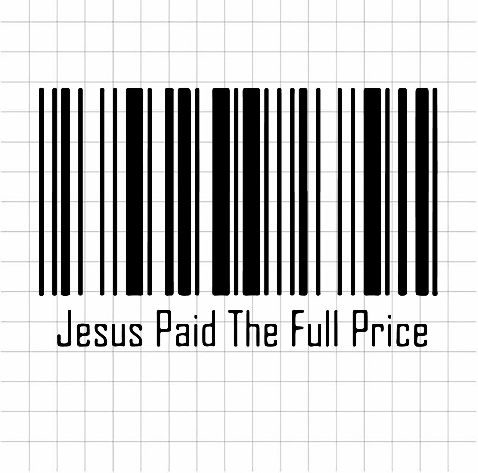 Jesus Paid the Full Price Barcode SVG Jesus Faith Christian - Etsy