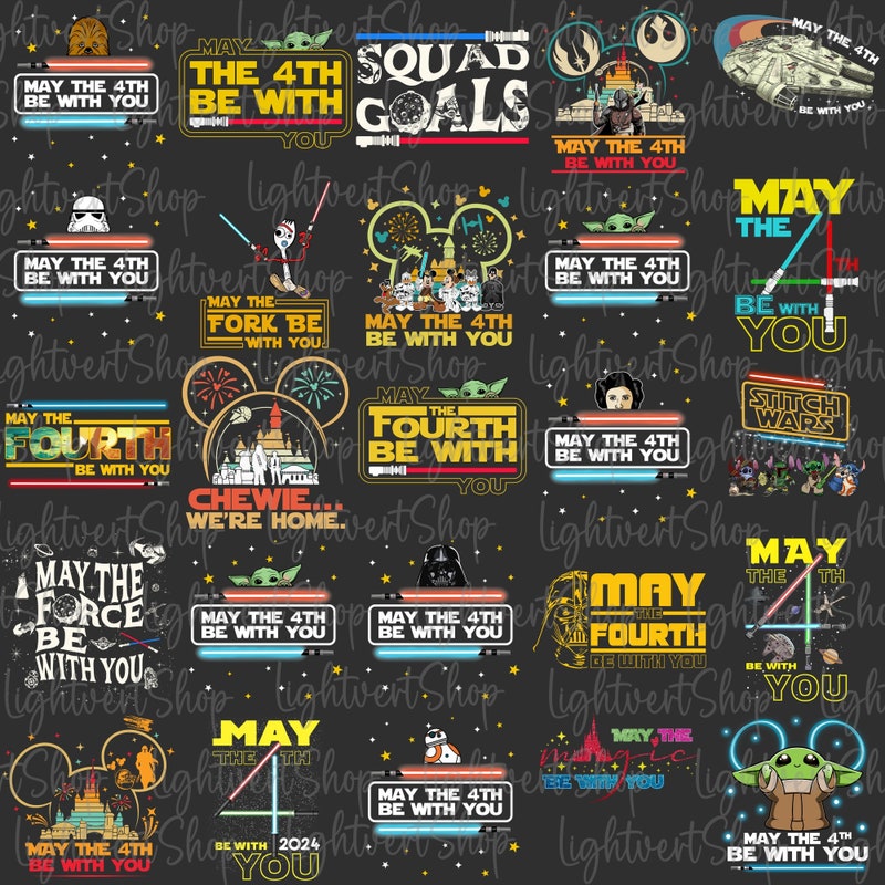 May the 4th Be With You Svg - Etsy