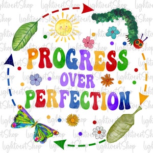 Progress Over Perfection Png, Funny Teacher Png, First Day of School ...