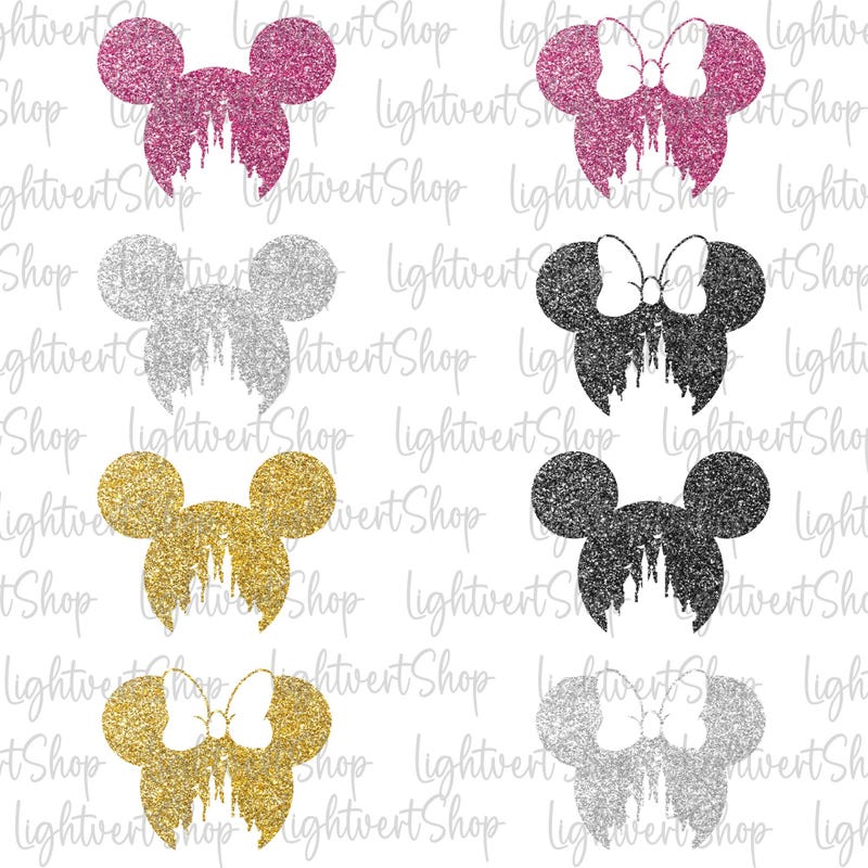 Glitter Minnie Png Svg - Etsy