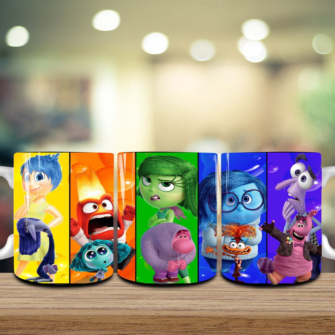 Cartoon Emotions 11oz Mug Wrap Sublimation Design, Mental Health Png ...