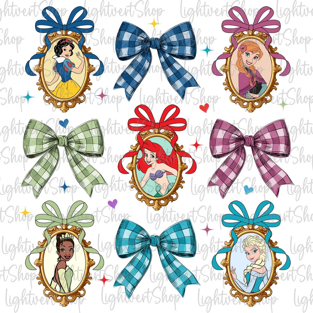 Princess Squad Coquette Mirror Bow Png, Best Friends Princess, Besties ...