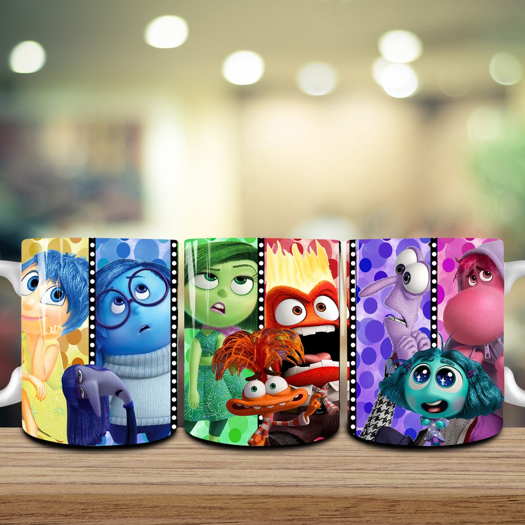 Cartoon Emotions 11oz Mug Wrap Sublimation Design, Mental Health Png ...