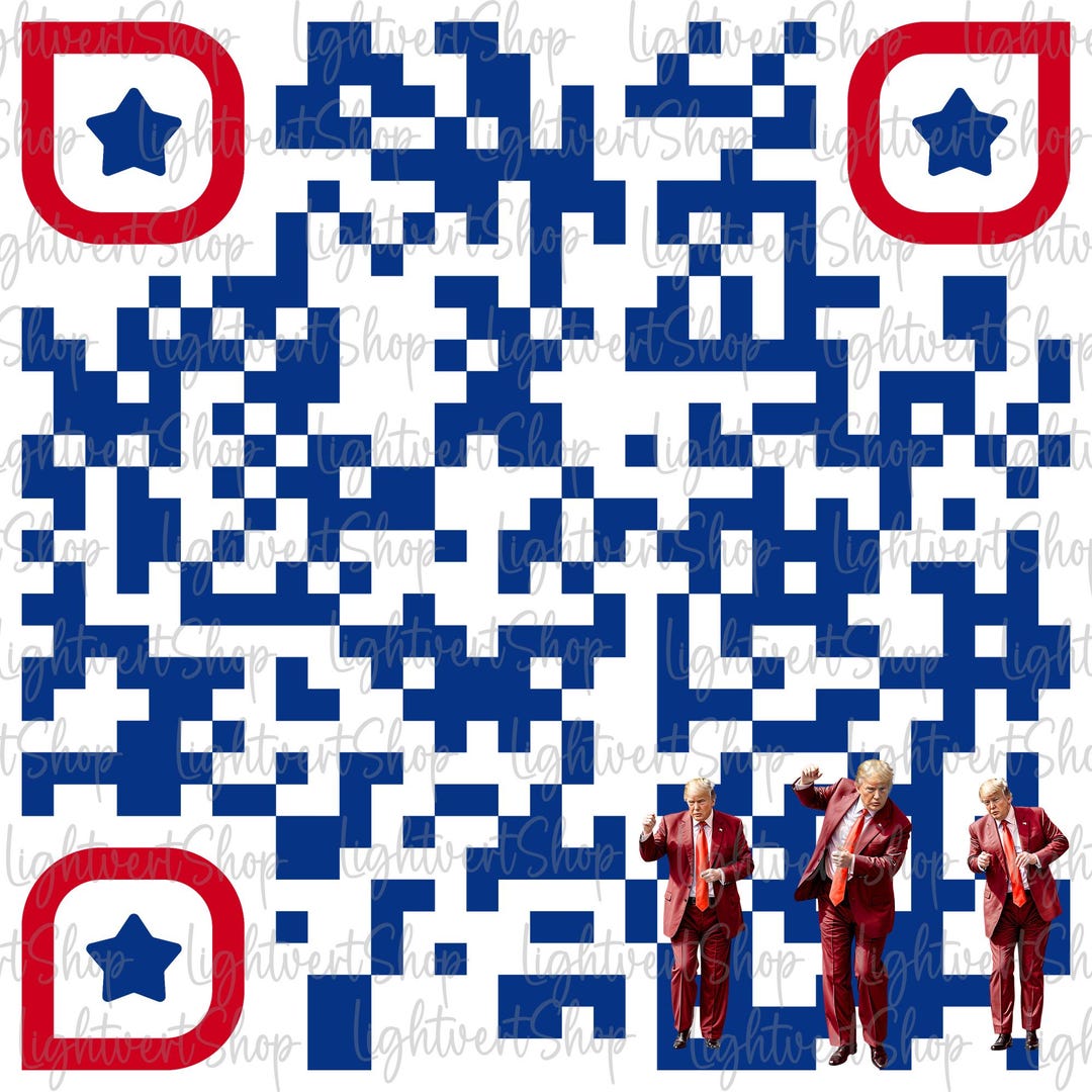 Trump Dance QR Code Png, Viral Trump Dance YMCA, Qr Code Trump Dance ...