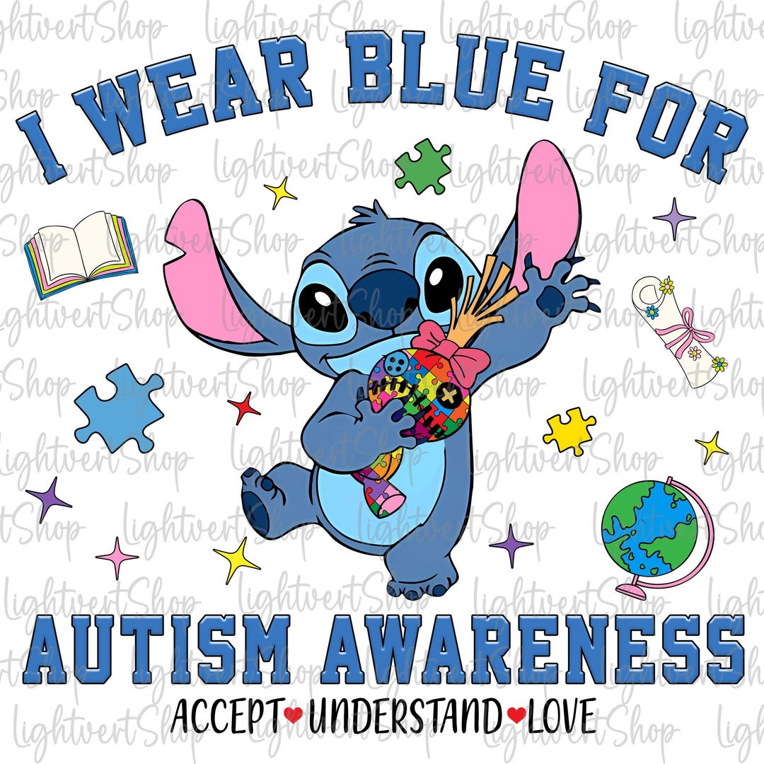 Blue Alien in April We Wear Blue for Autism Day Png, Autism Awareness ...