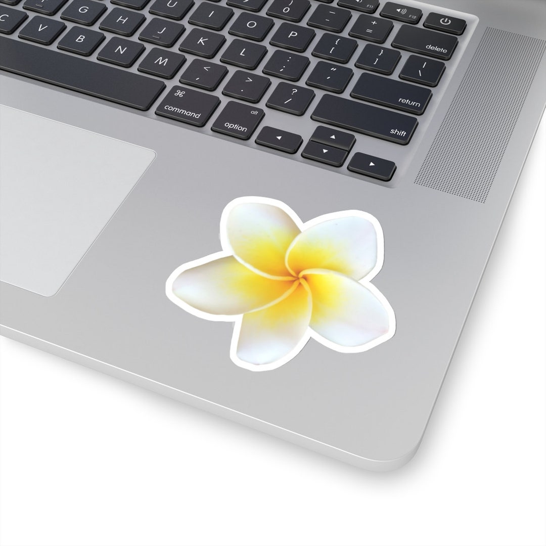 White Plumeria Sticker | Large Plumeria Sticker | Gardening Gift ...