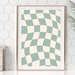 Sage Green Checker Minimalist Wall Art, Sage Green Prints, Digital ...