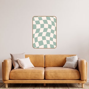 Sage Green Checker Minimalist Wall Art, Sage Green Prints, Digital ...