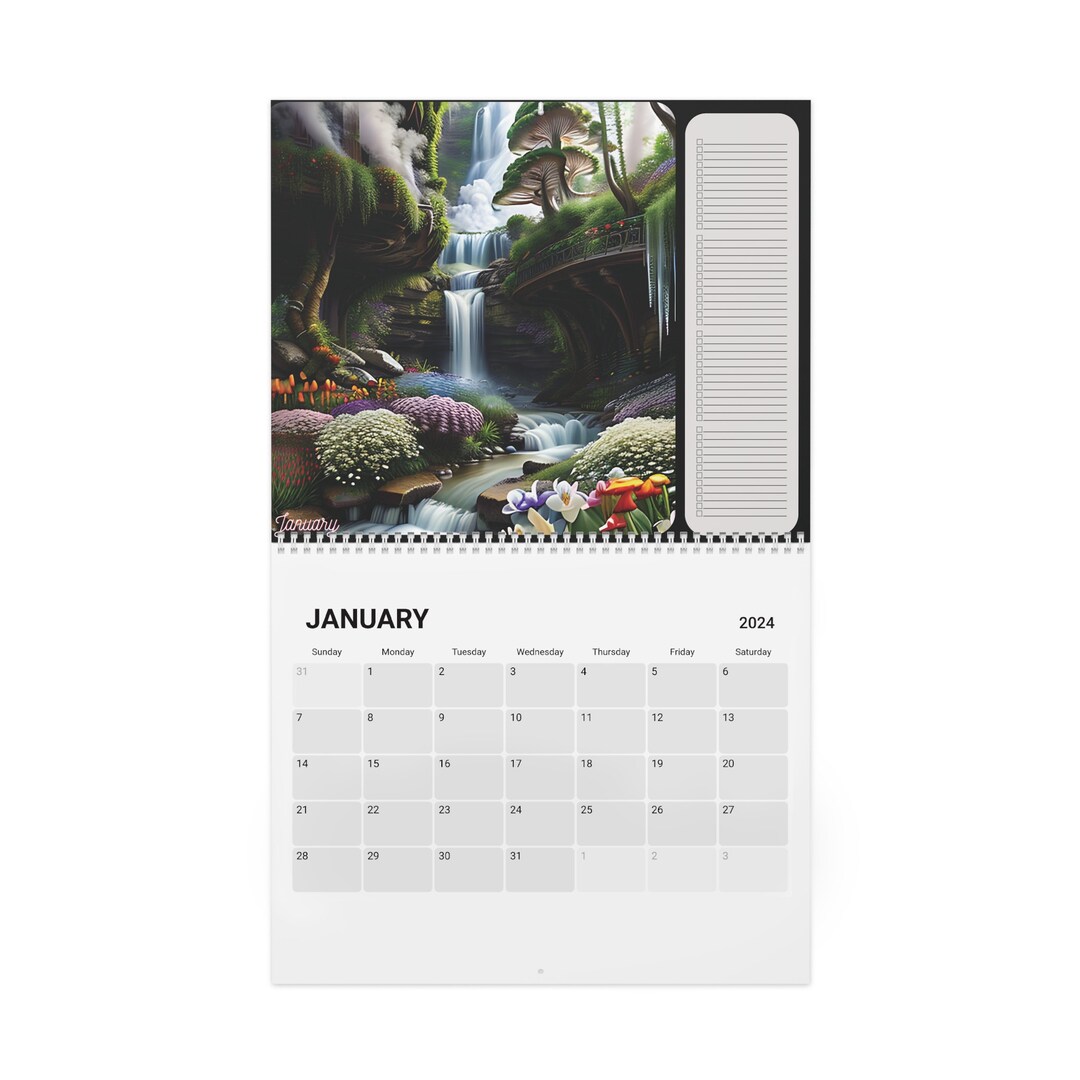 Wall Calendar 2024 Waterfalls Series 1 - Etsy