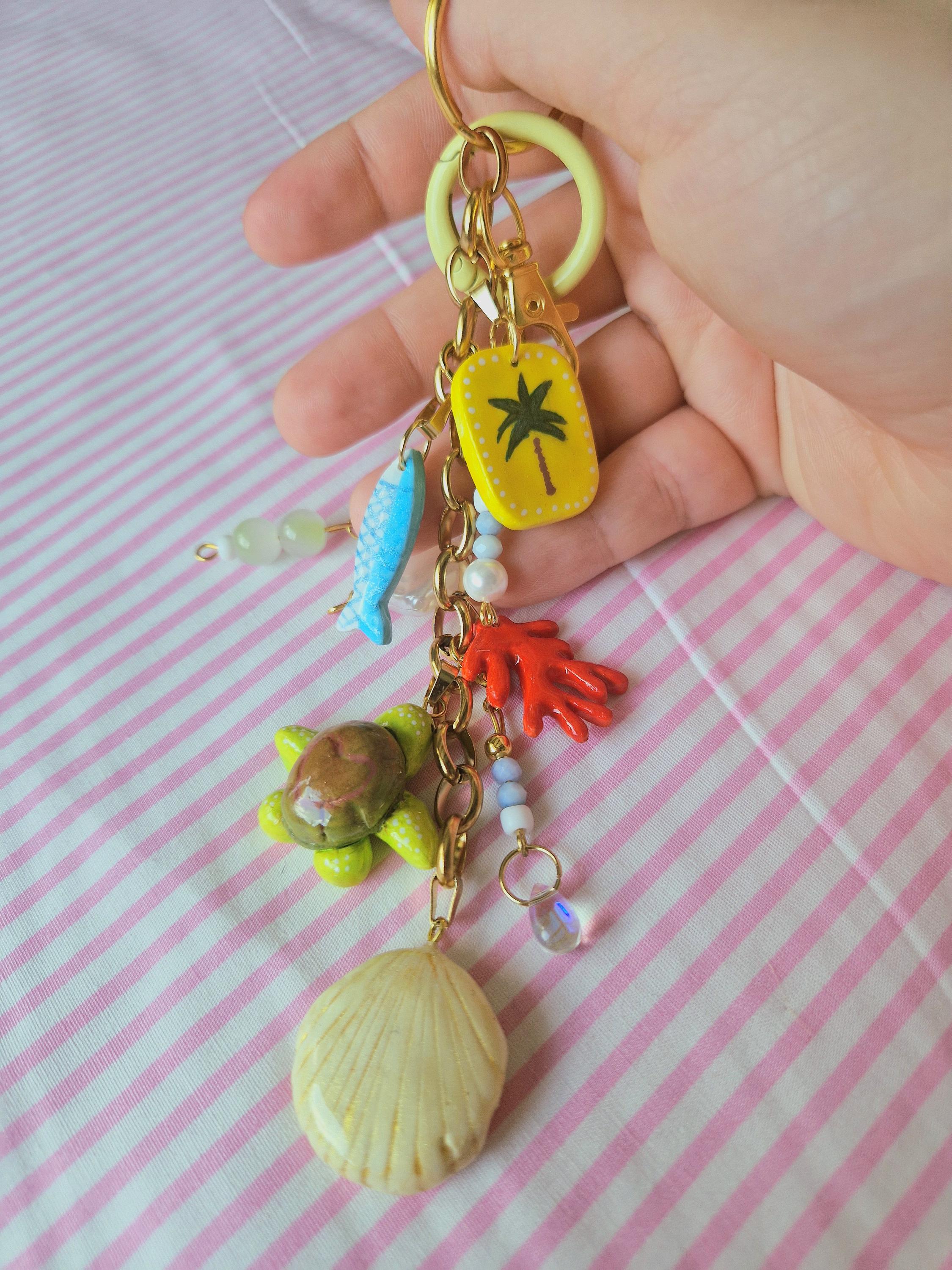 Sea Shell Keychain,keychain, Charms, Bag Charm, Cute Charms, Summer ...