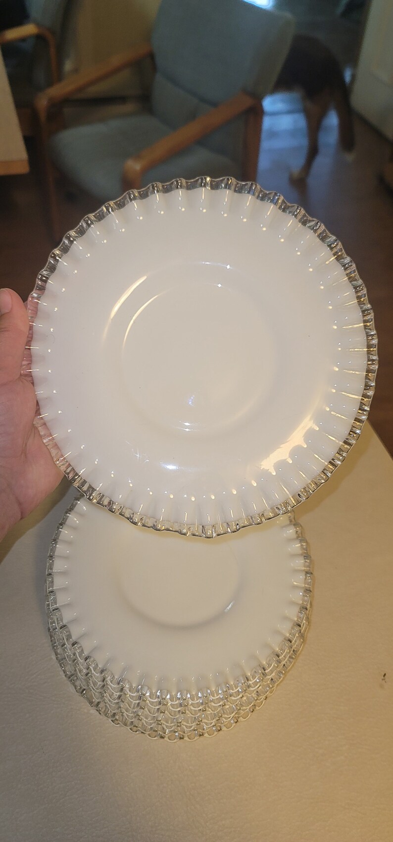 Fenton Hobnail Silvercrest Cake Plates - Etsy