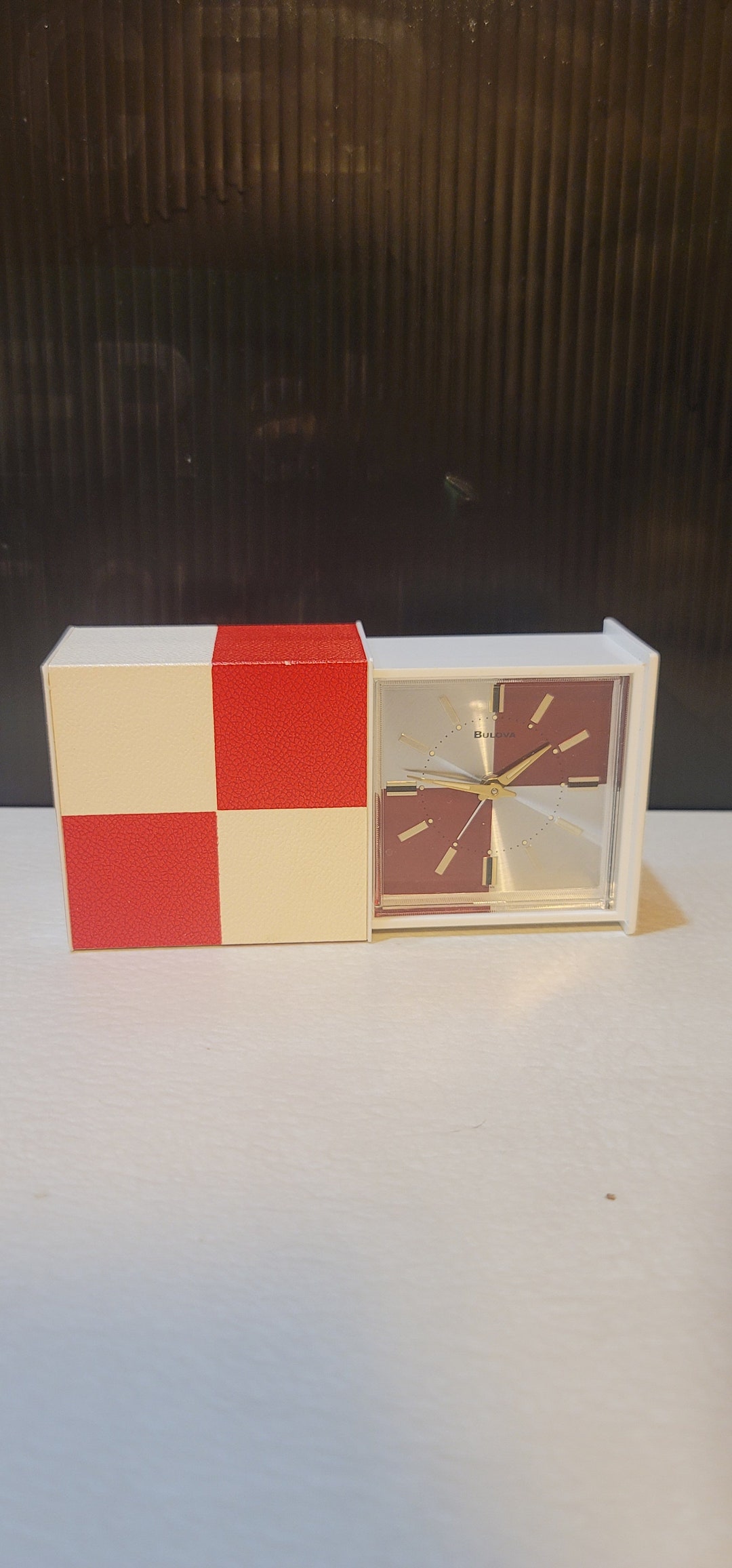 Vintage Bulova Travel Clock and Box - Etsy