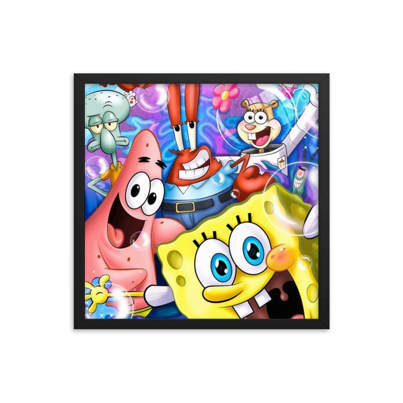 Spongebob Framed Poster - Etsy
