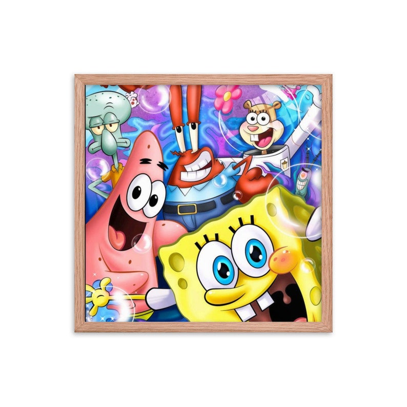 Spongebob Framed Poster - Etsy
