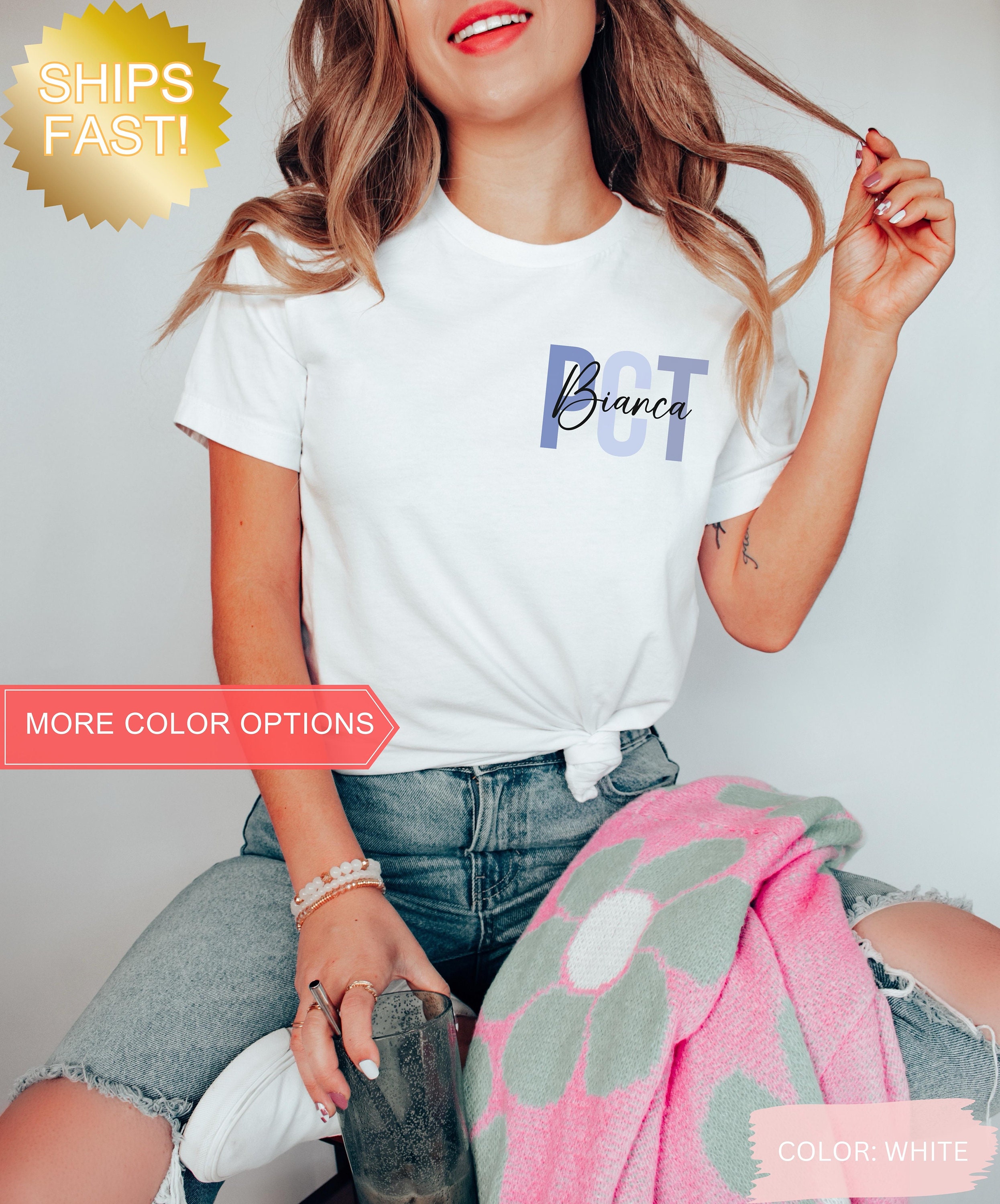 Personalized PCT Nurse Shirt, Custom PCT Nursing Tshirt, Nurses Week ...