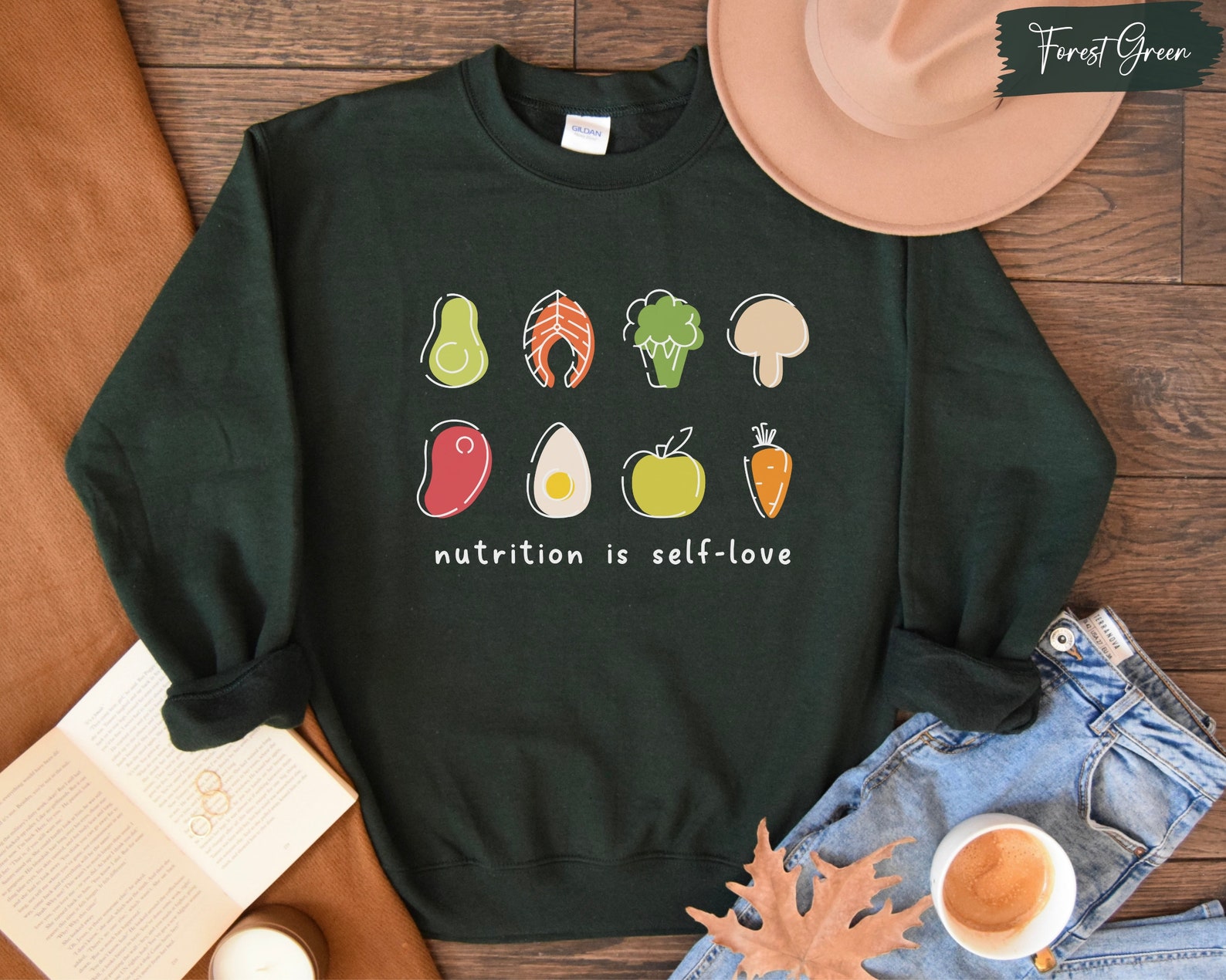 Nutrition is Self-love Sweatshirt, Self Care Sweater, Self Care Gift ...