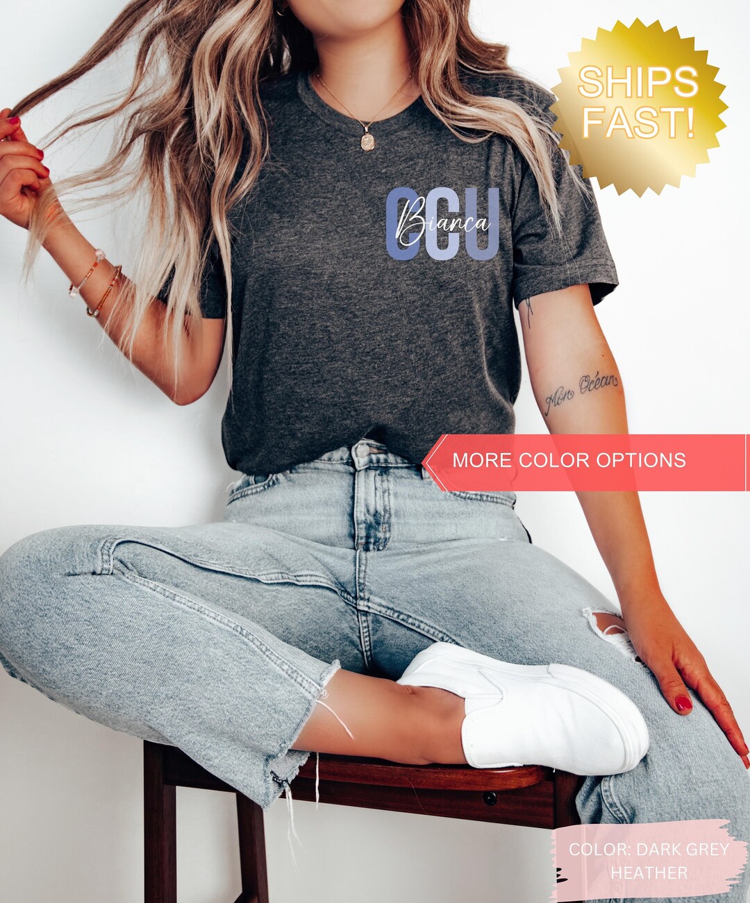 Personalized CCU Nurse Shirt, Custom CCU Nursing Tshirt, Nurses Week ...