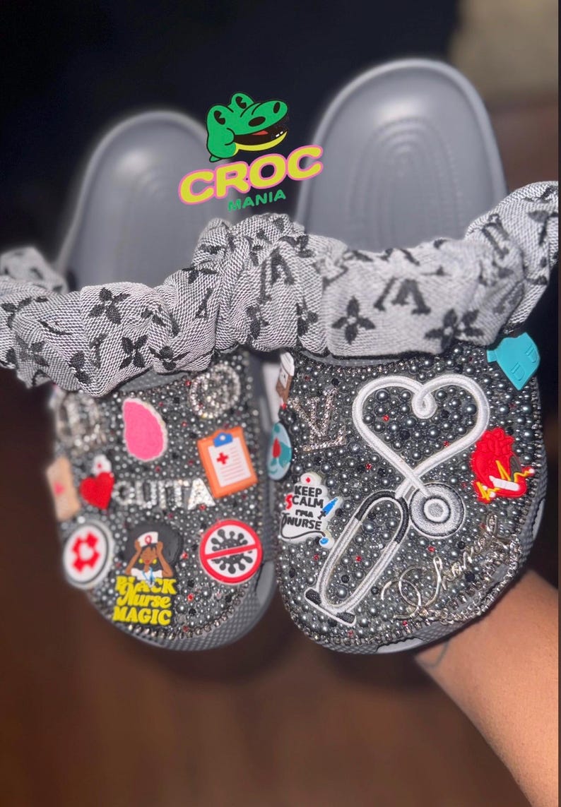 Women’s Blinged Crocs - Etsy