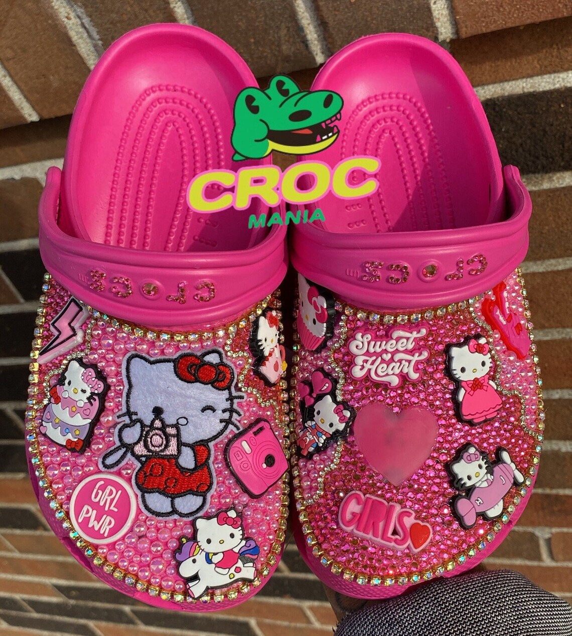 Blinged Girl Crocs - Etsy