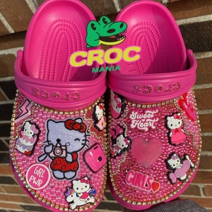 Blinged Girl Crocs - Etsy