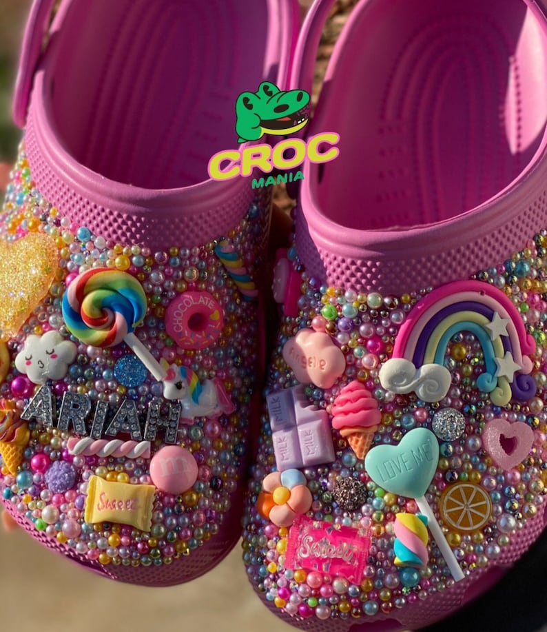 Blinged Girl Crocs - Etsy