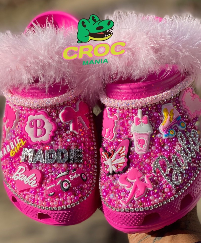 Blinged Girl Crocs - Etsy