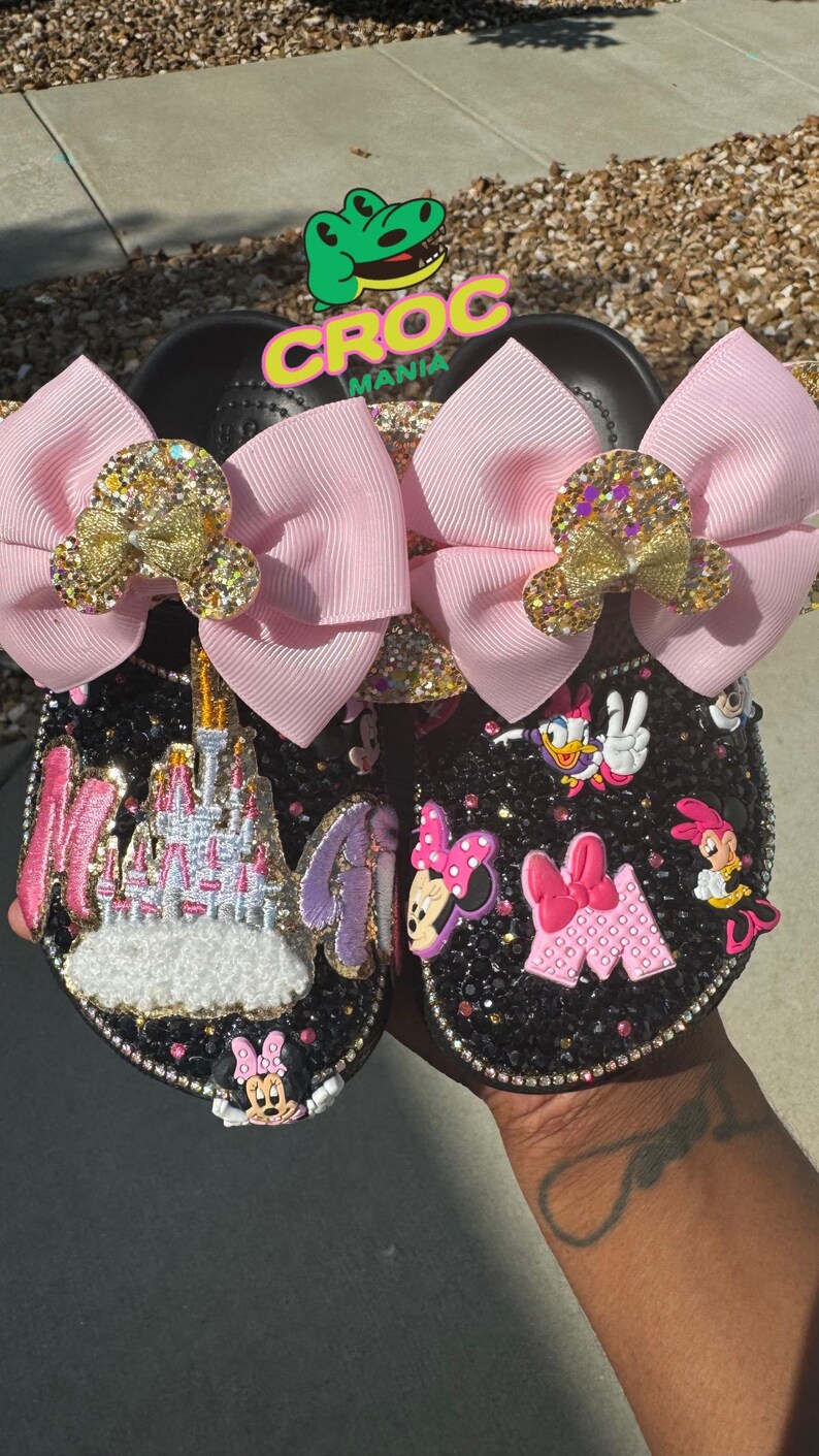 Blinged Girl Crocs - Etsy