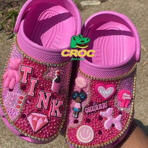 Blinged Girl Crocs - Etsy