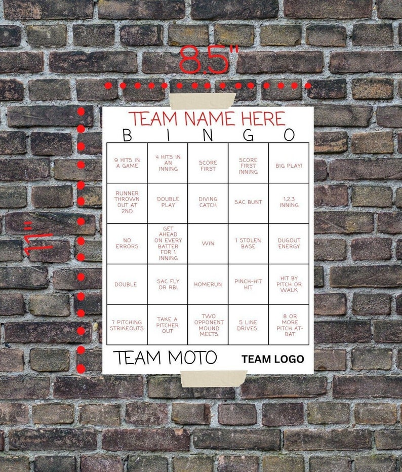 Softball/baseball Dugout BINGO - Etsy