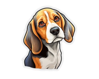Cute Beagle Puppy Kiss-cut Sticker - Etsy