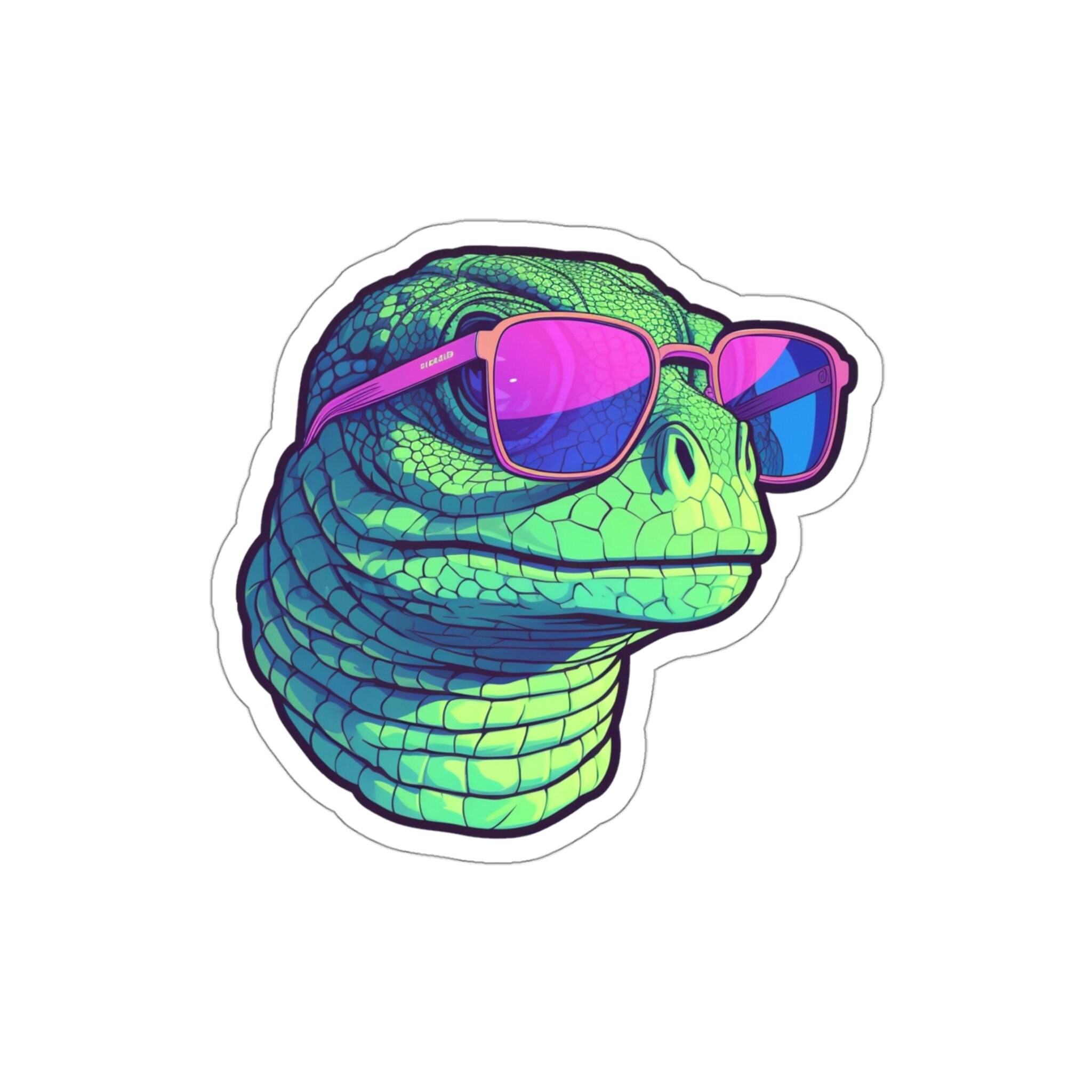 Green Cool Pit Viper Sticker - Etsy