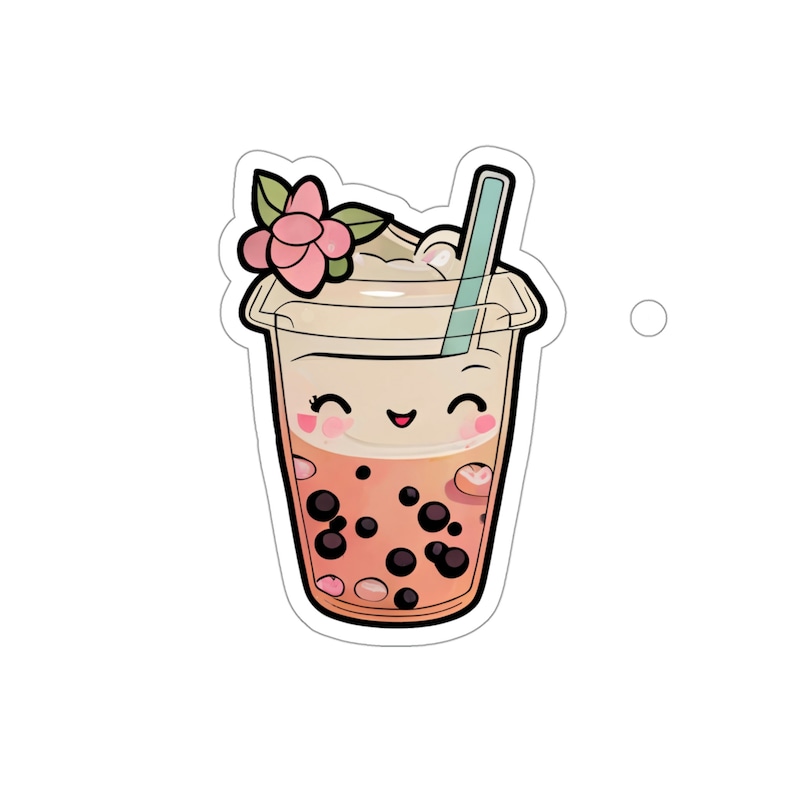 Rose Boba Sticker - Etsy