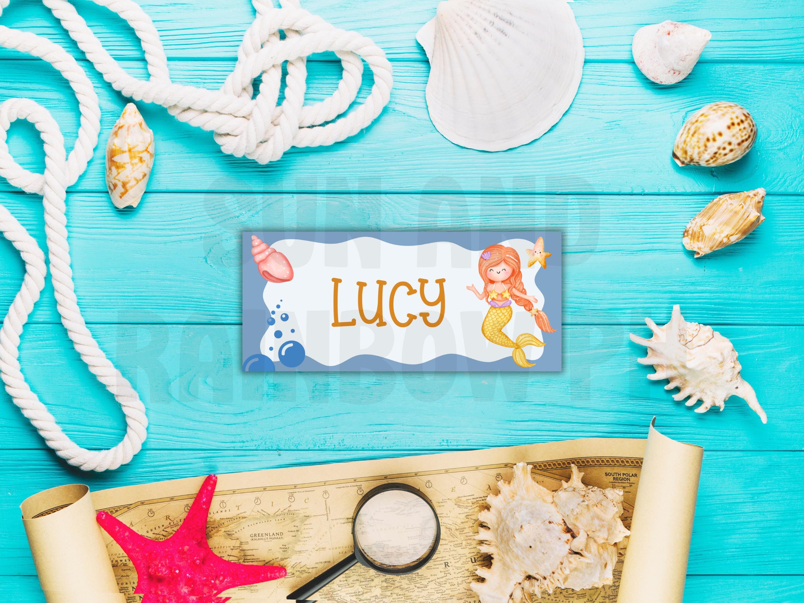 Editable Under the Sea Name Tags, Mermaid Name Tags, Sea Creature Name ...