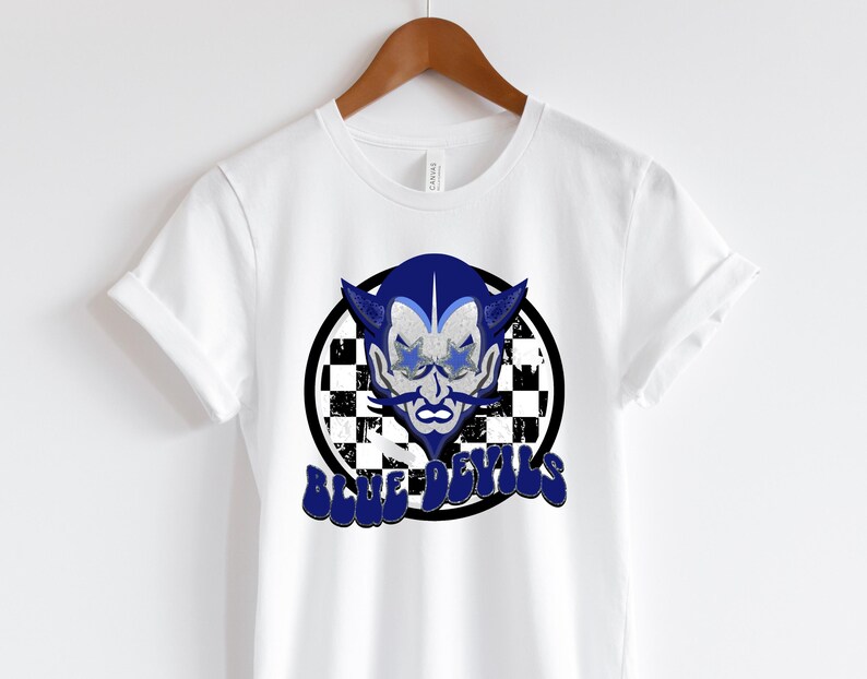 Blue Devils Retro Head - PNG Digital File - Etsy