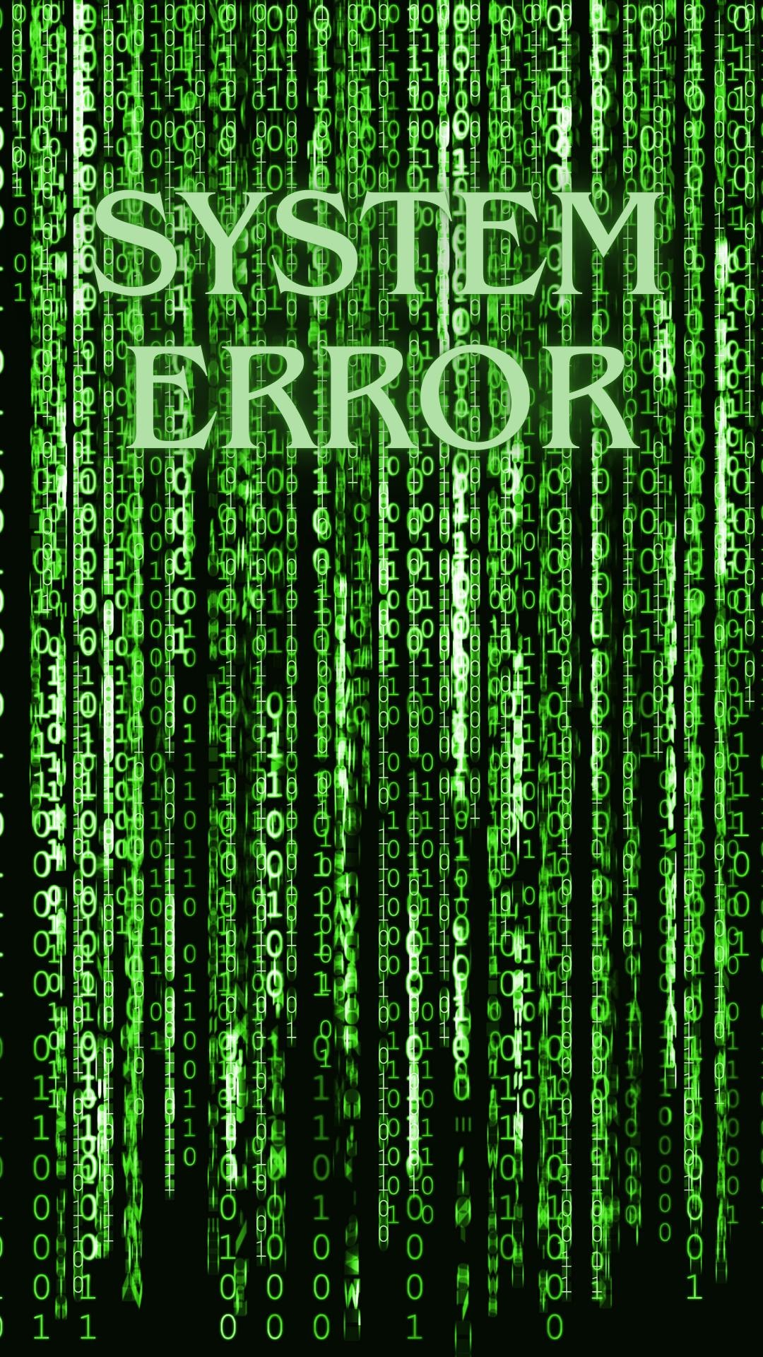 Erreur système Fond d'écran du téléphone | Code vert cyberpunk ...