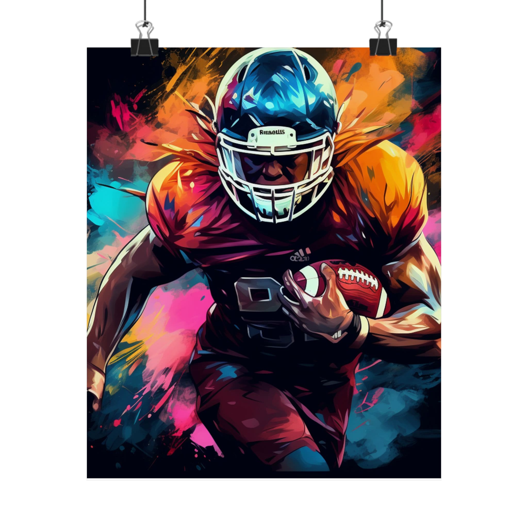Matte Vertical Poster - Dynamic Football Run - Etsy Canada