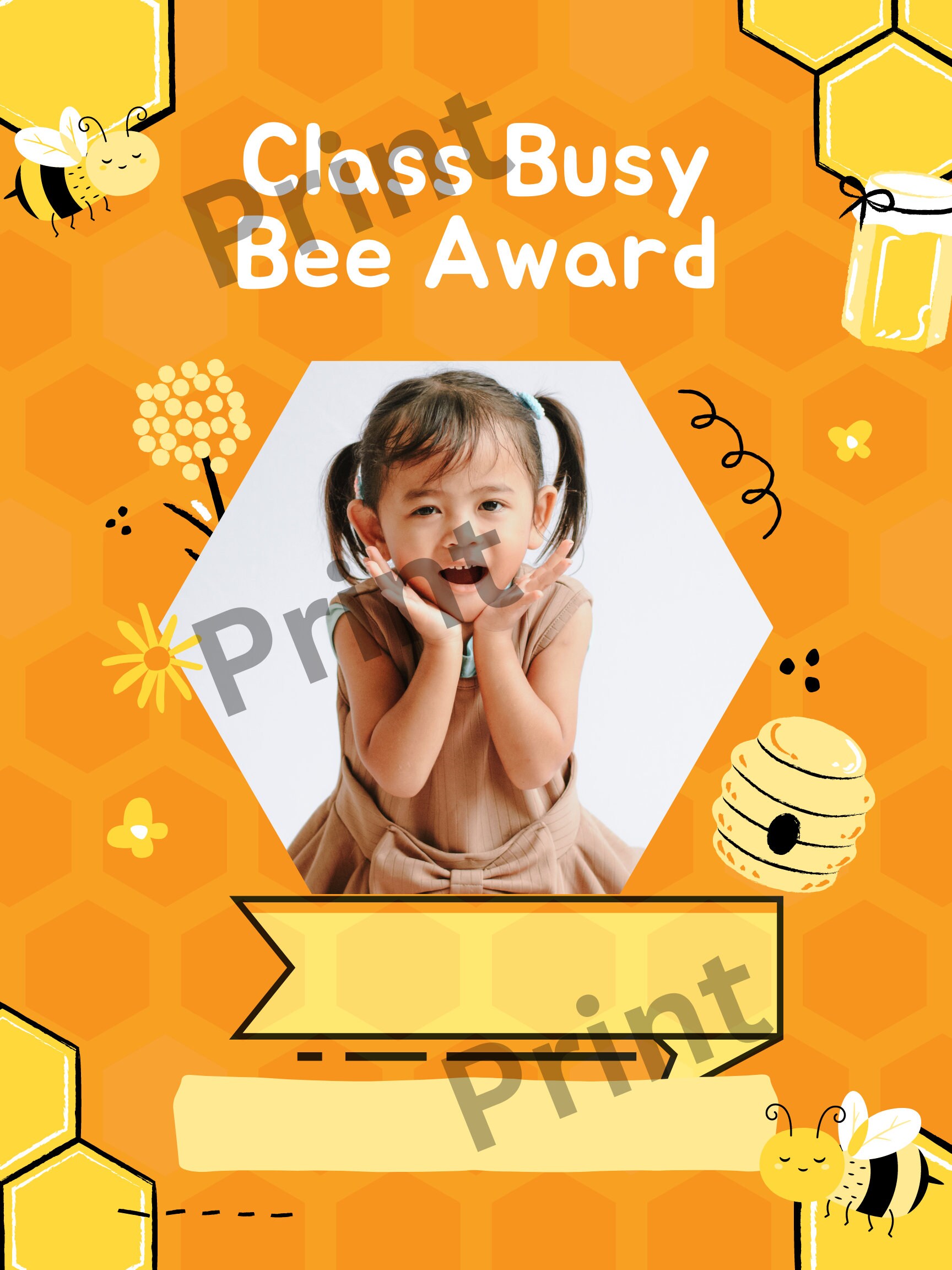 Bee Hive Student of the Month Poster: Recognizing Excellence and ...