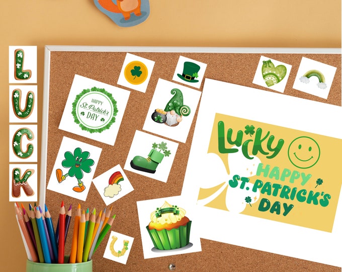 St. Patrick's Day Bulletin Board, Printable St. Patty's Day Classroom ...