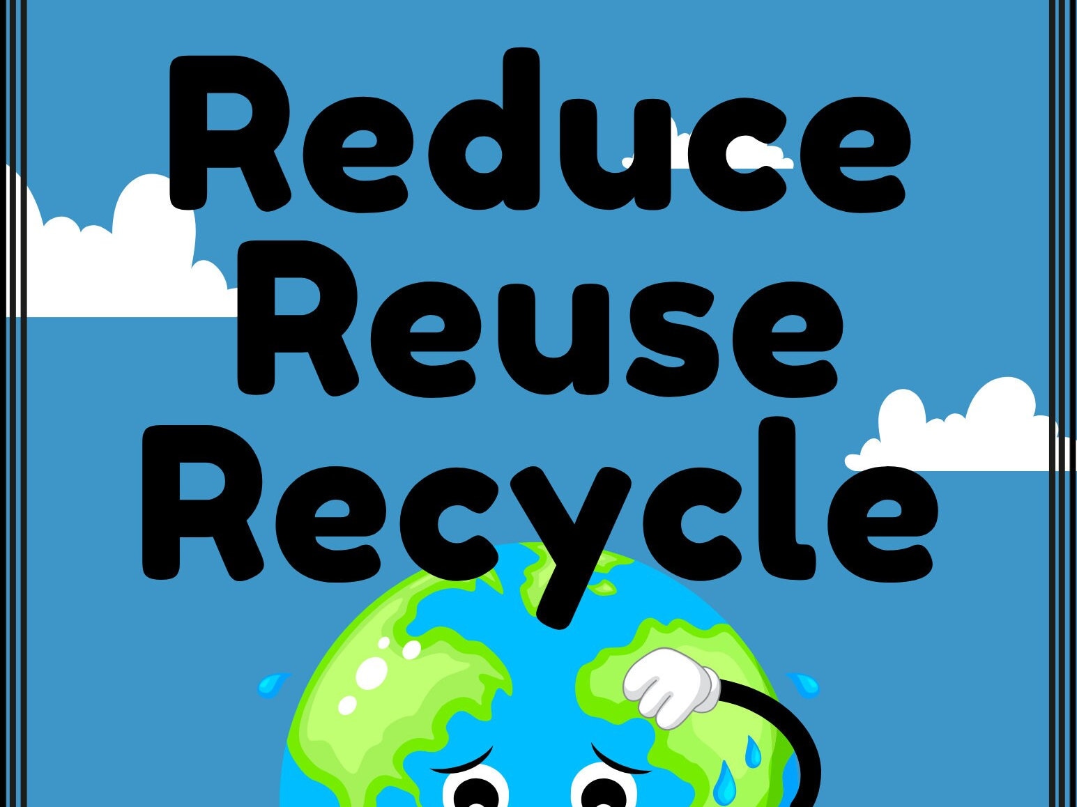 Reduce Reuse Recycle" Earth Poster Digital Download - Etsy