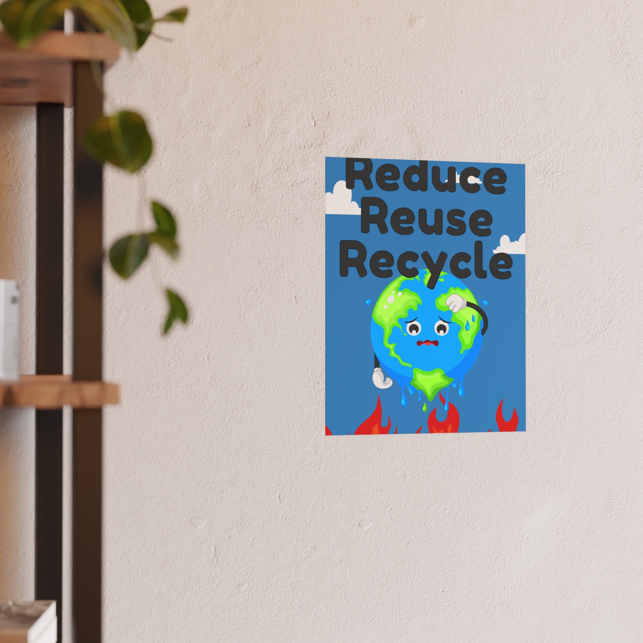 Reduce Reuse Recycle" Earth Poster - Etsy