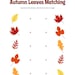 Autumn Leaves Matching Game Printable – Fall Themed Learning Activity ...
