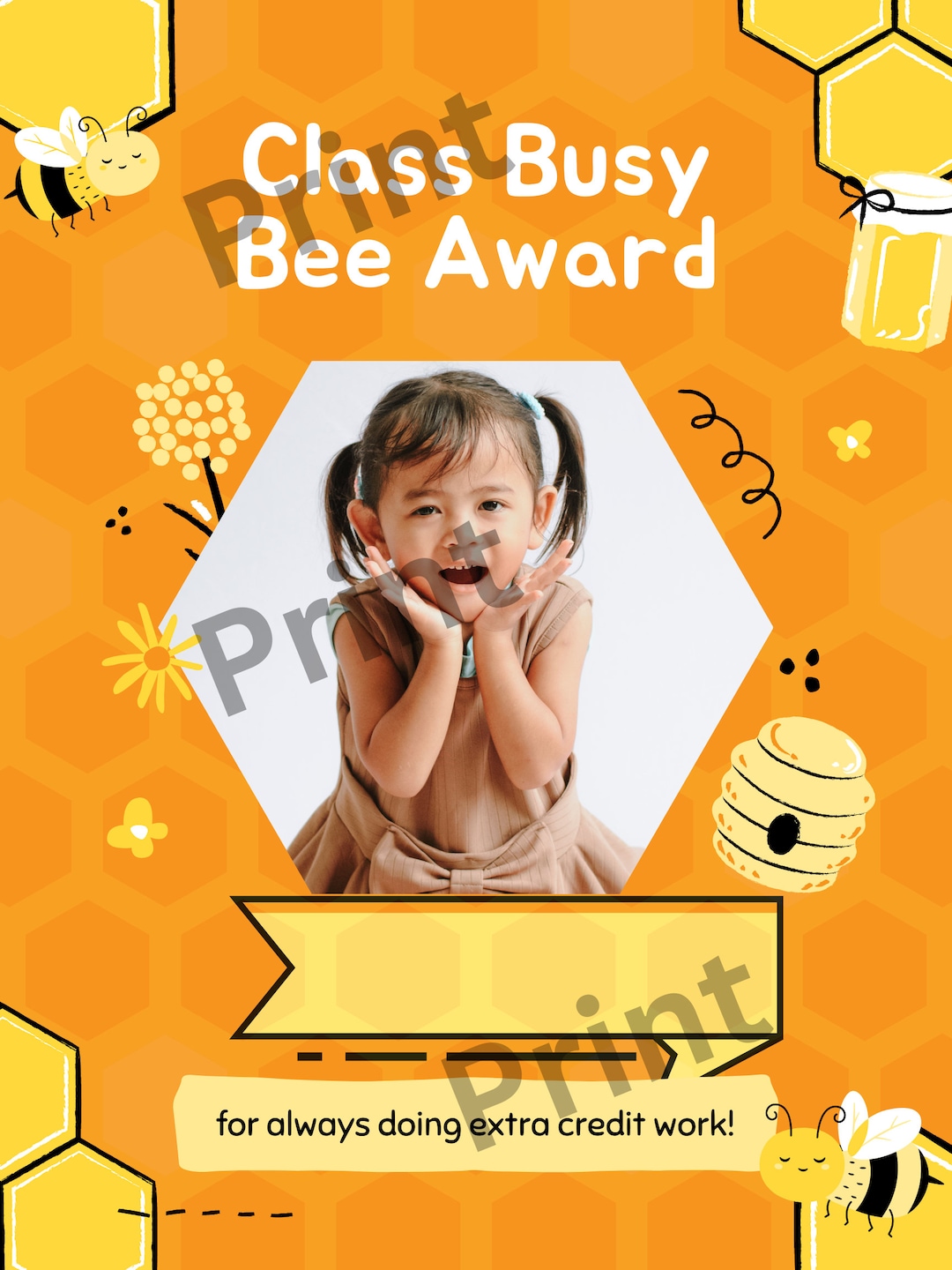 Bee Hive Student of the Month Poster: Recognizing Excellence and ...