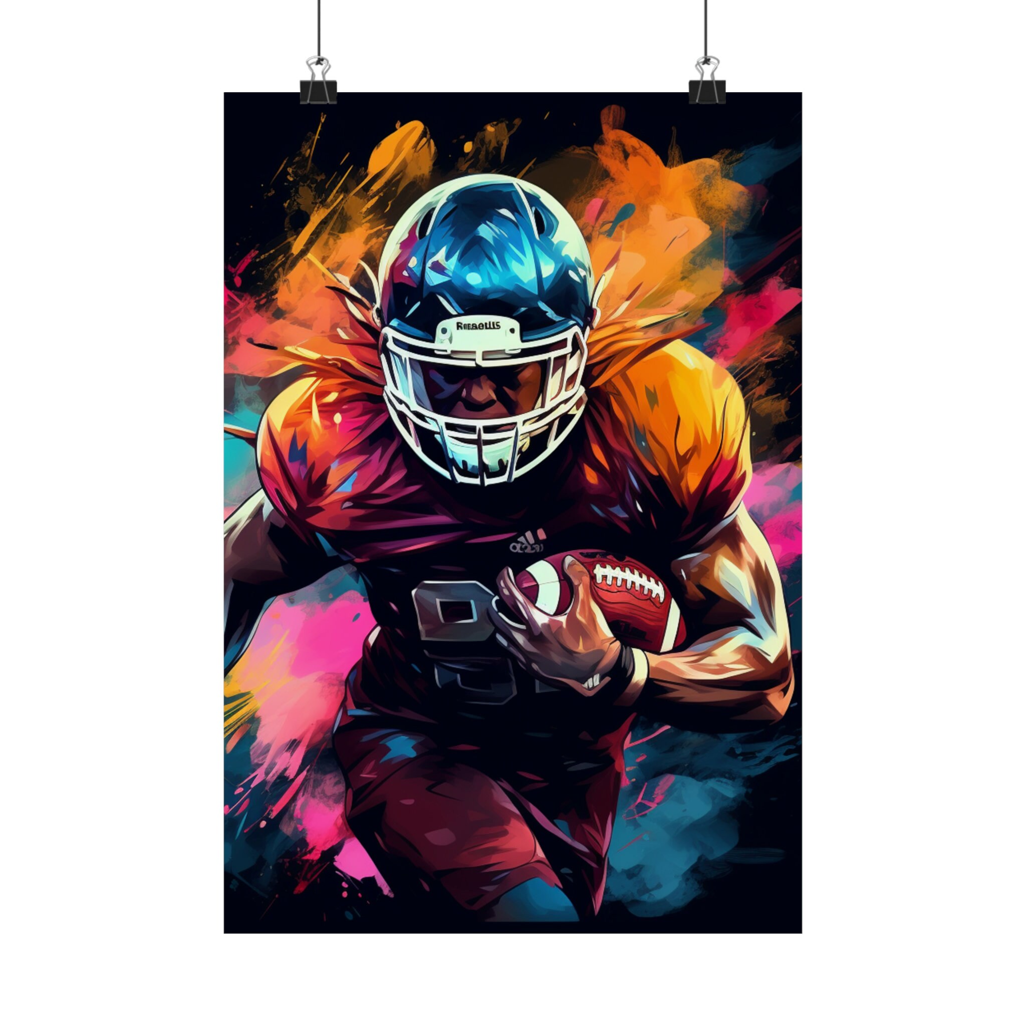Matte Vertical Poster - Dynamic Football Run - Etsy Canada