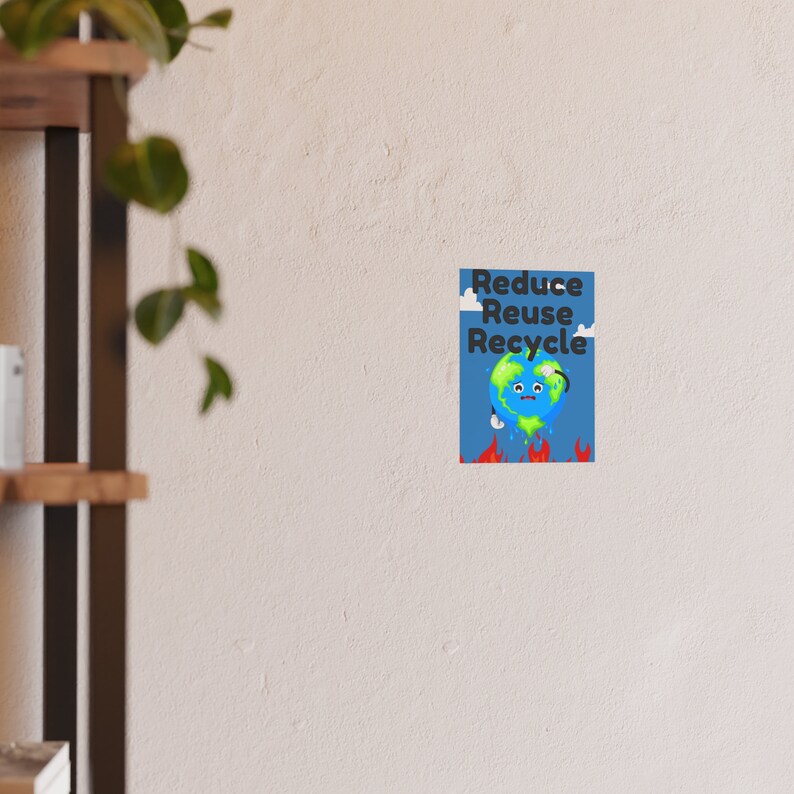 Reduce Reuse Recycle" Earth Poster - Etsy