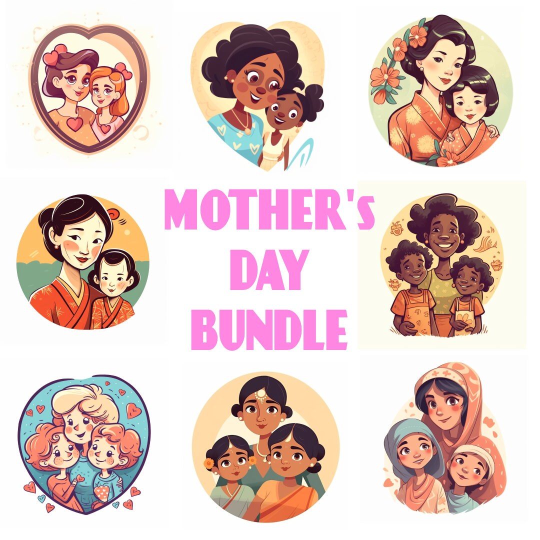 Mother's Day Icons, Mother's Day Bundle Png, Mother's Day Clipart ...
