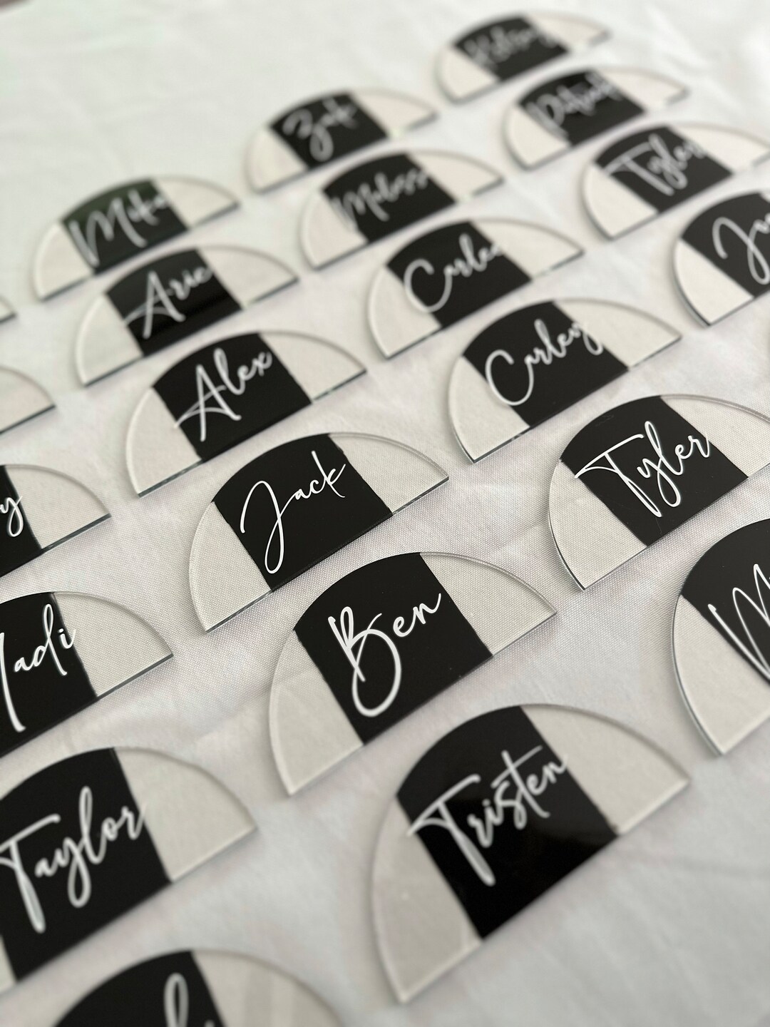 Acrylic Place Cards, Wedding Place Cards | Painted or Clear | Weddings ...