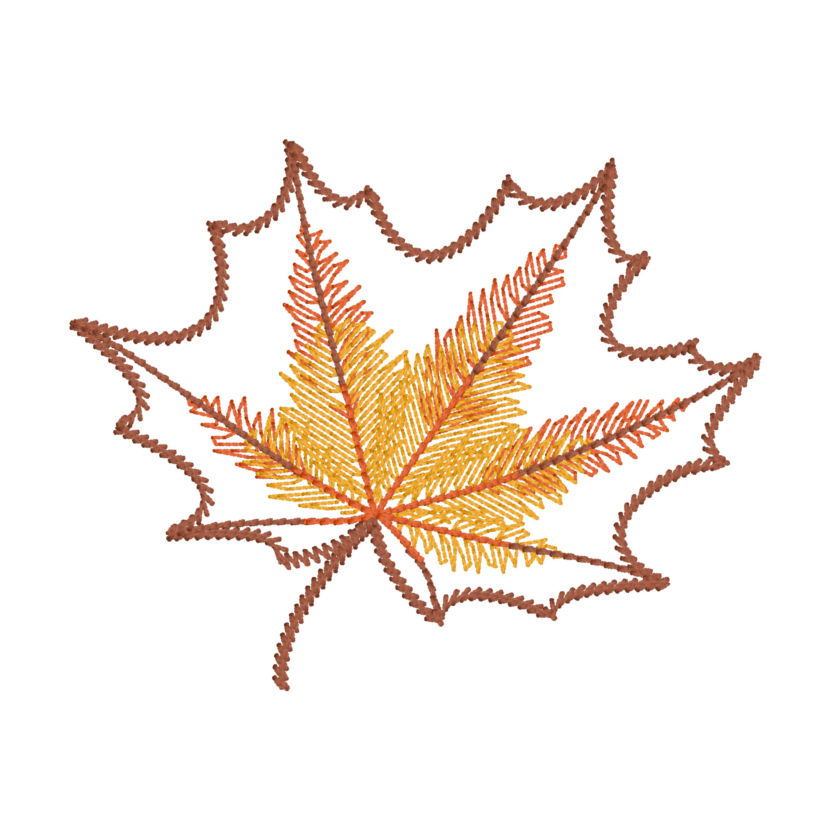 Maple Leaf Design Machine Embroidery Instant Digital File - Etsy