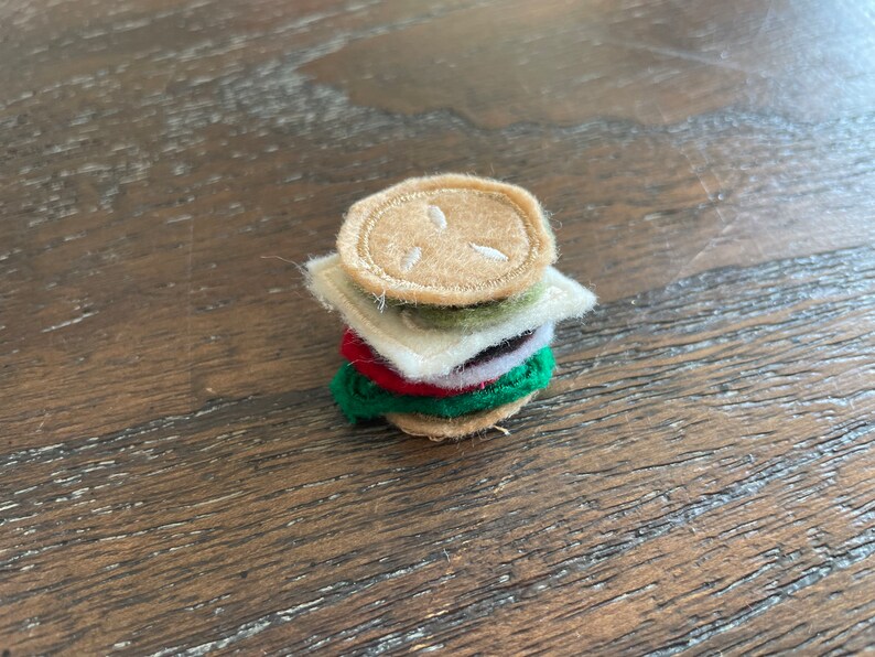 Mini Felt Hamburger in the Hoop Design Machine Embroidery - Etsy