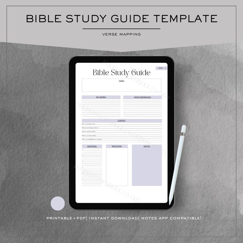 Bible Study Guide Template- Multipack!, Verse Mapping Method, Digital ...