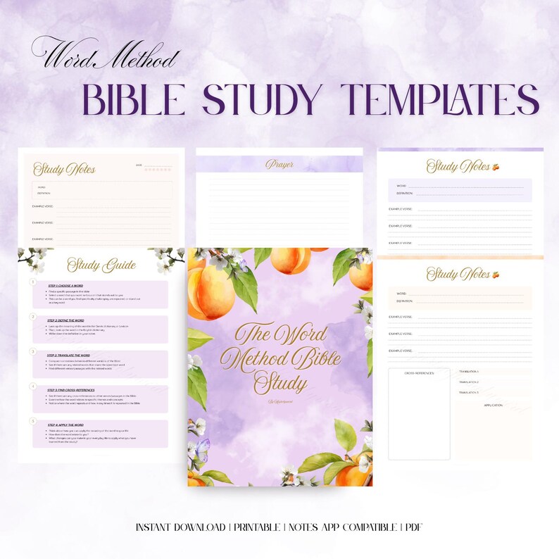 Bible Study Guide- Word Method, Digital Bible Study, Bible Study ...